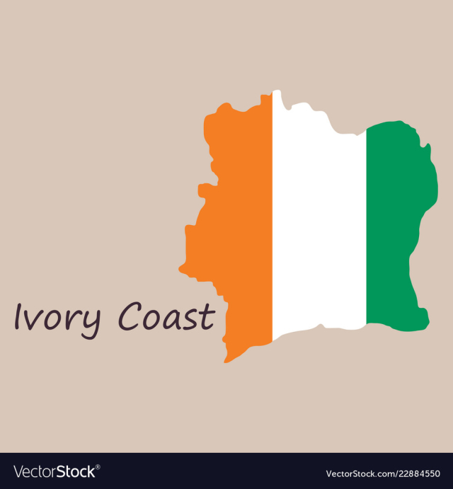 Free: Ivory coast map and flag vector image - nohat.cc