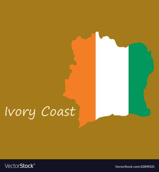 Free: Ivory coast map and flag vector image - nohat.cc