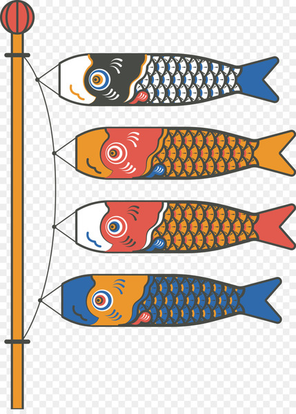 Free: Japan Common carp Koinobori Illustration - Vector painted carp ...