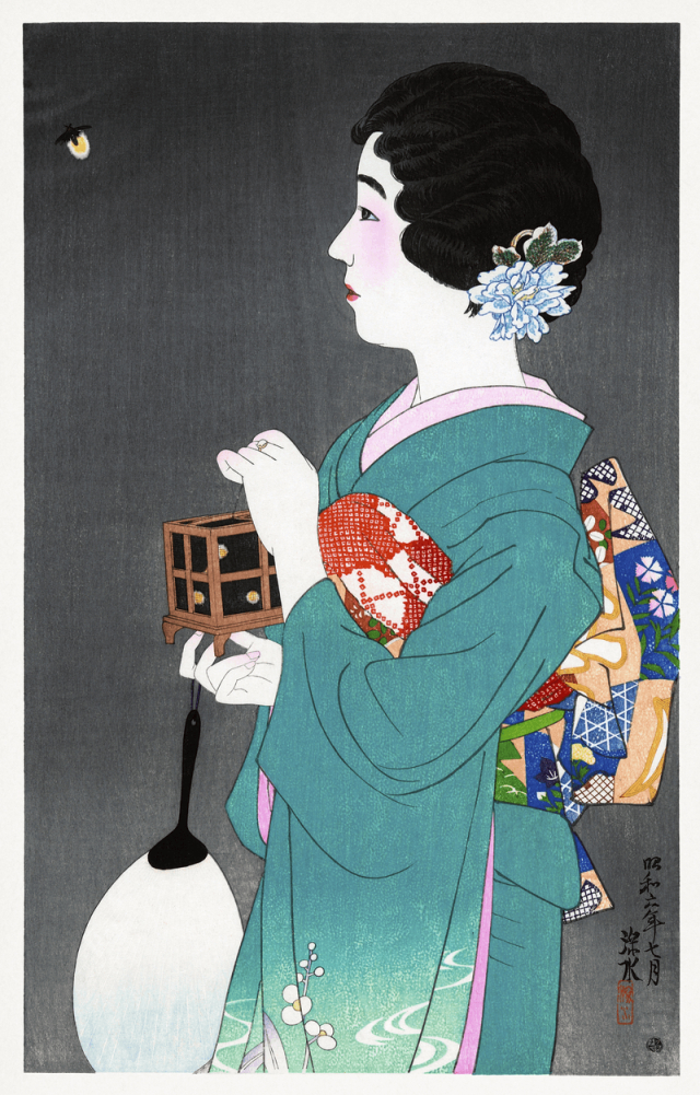Free: Japanese woman and firefly cage | Free Photo Illustration ...