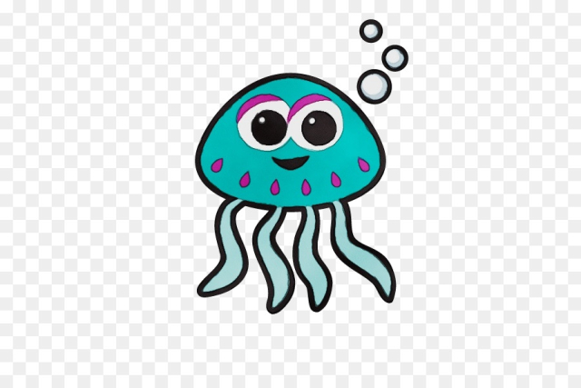 Free: jellyfish marine invertebrates turquoise cartoon cnidaria - nohat.cc