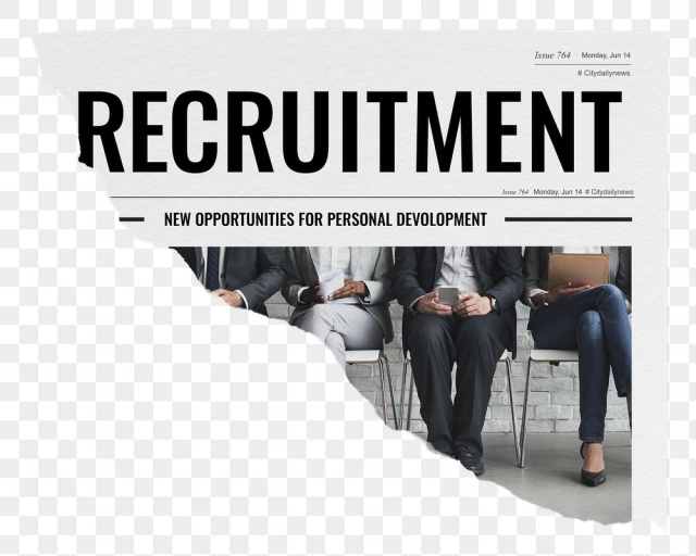 Free: Job recruitment png newspaper sticker, | Free PNG - rawpixel ...
