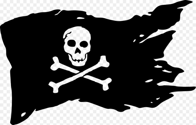 Free: Jolly Roger Piracy Flag Decal Buccaneer CC0 - Silhouette,Skull ...