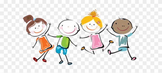 Happy Kids Free Clip Art Happy Kids In Different Actions | Free Vector