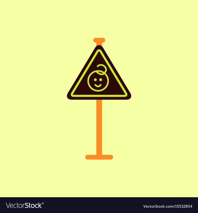 Free: Kids warning road sign vector image - nohat.cc