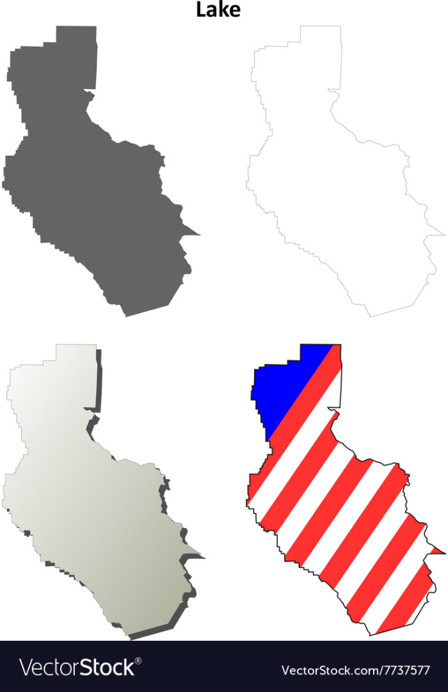 Free: Lake County California outline map set vector image - nohat.cc