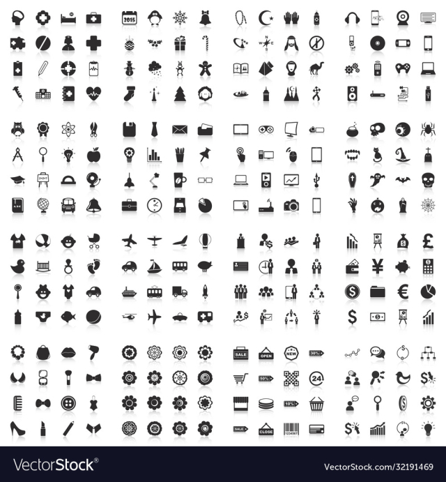Free: large icons set flat - nohat.cc