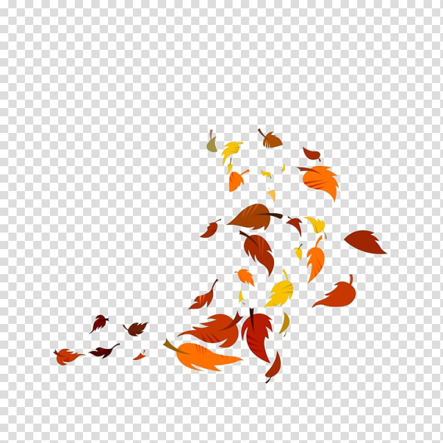 Free: Leaves illustration, Leaf, Leaves falling in the wind transparent ...
