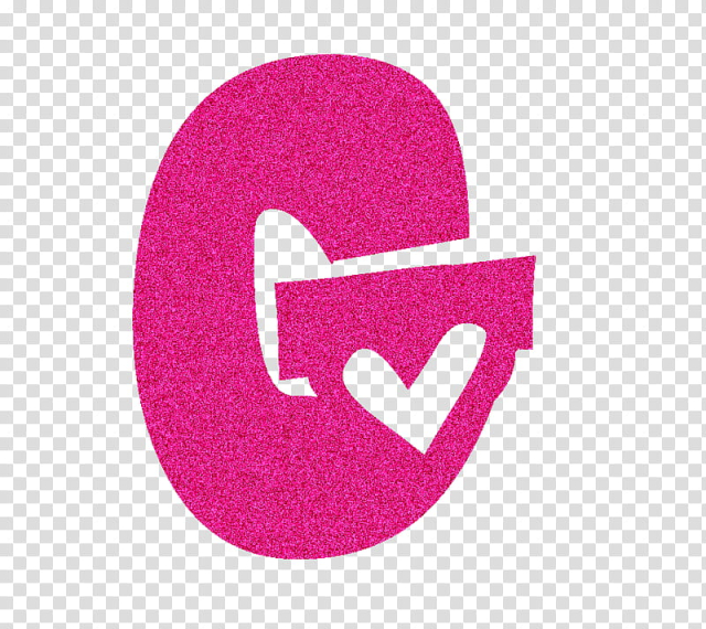 Free: Letras de el abecedario, pink heart illustration transparent ...