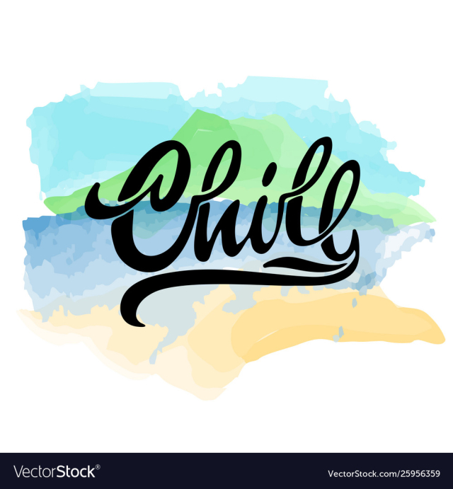 Free: Lettering logo chill hand sketched card vector image - nohat.cc