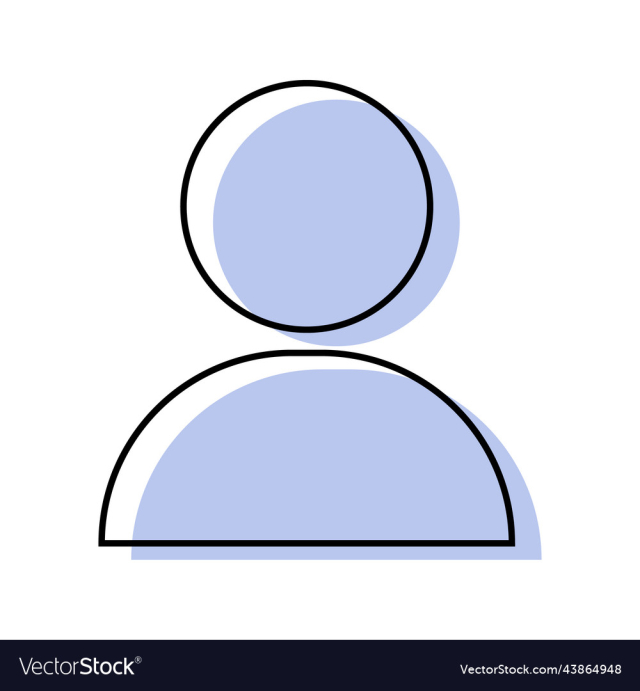 Free: light blue outline user avatar flat icon - nohat.cc