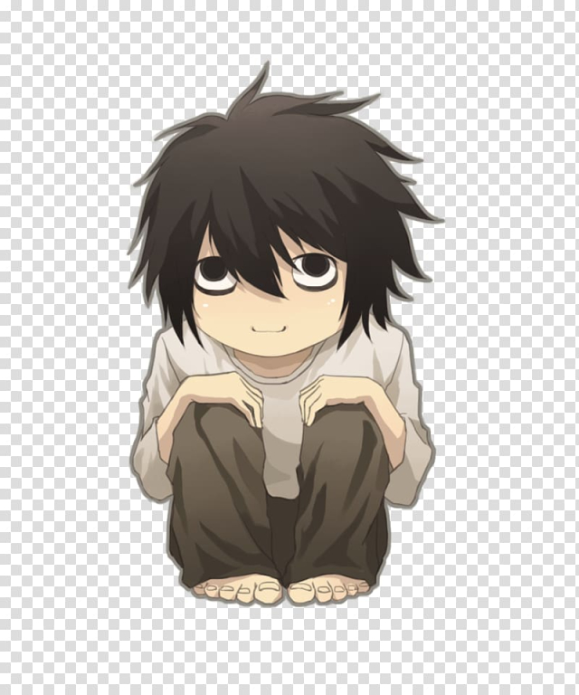 Free: Light Yagami Death Note Mello Chibi, L transparent background PNG ...