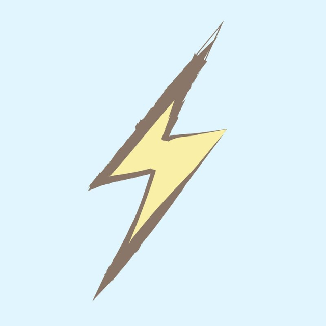Free: Lightning bolt sticker, pastel doodle | Free PSD Illustration ...