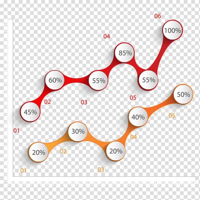 Free: Line chart Infographic, PPT information transparent background ...