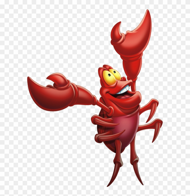 Free: Lobster Clipart Sebastian - Little Mermaid Sebastian Png - nohat.cc