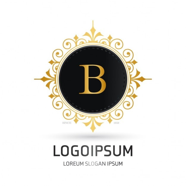 Free: Logo with a round golden frame - nohat.cc