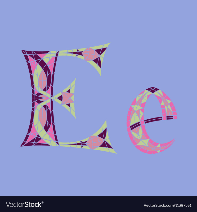 Free: Low poly letter E in colored mosaic polygon vector image - nohat.cc