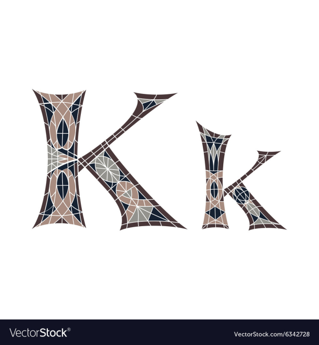 Free: Low poly letter K in brown mosaic polygon vector image - nohat.cc