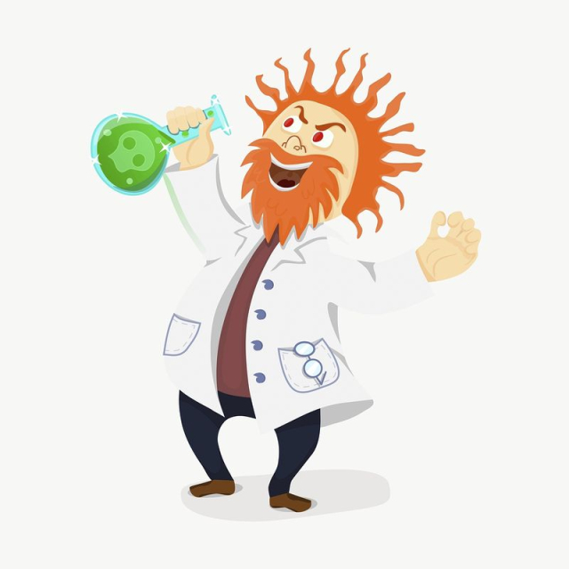 Free: Mad scientist clipart, illustration | Free Vector - rawpixel ...