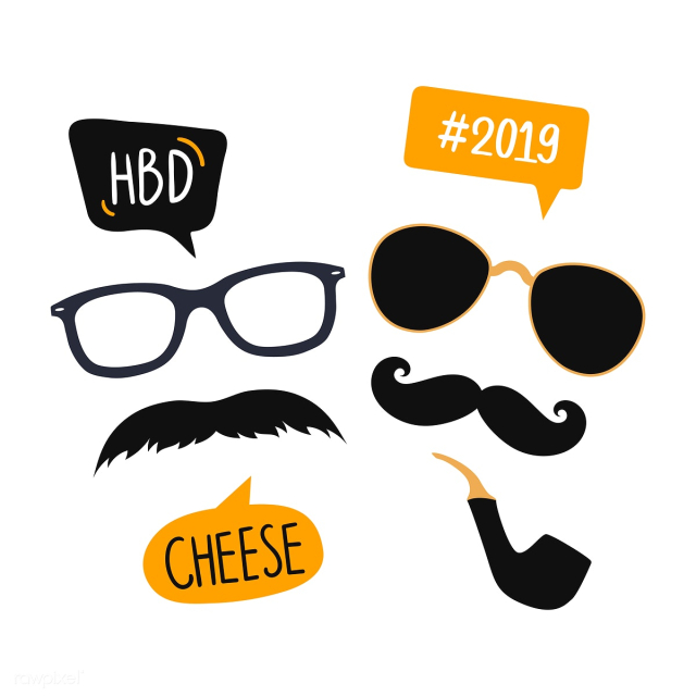 Free: Male photo booth props vector | Free stock vector - 537586 - nohat.cc