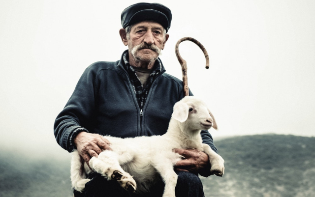 Free: Man Carrying Lamb - nohat.cc