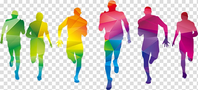 Free: Man illustration, Color Fun Run Graphic design Sport, Colorful ...