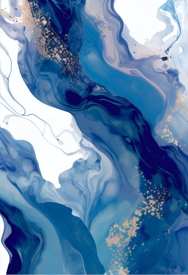 Free: marble blue watercolor pattern deep sea color - nohat.cc