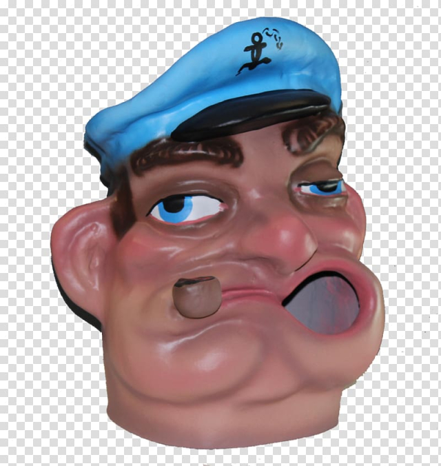Free: Mask Child Gigantes y cabezudos Sailor Popeye, mask transparent ...