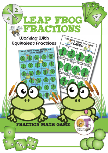 Free: Math Game - Leap Frog Equal Fractions by 2NomadicTeachers ...