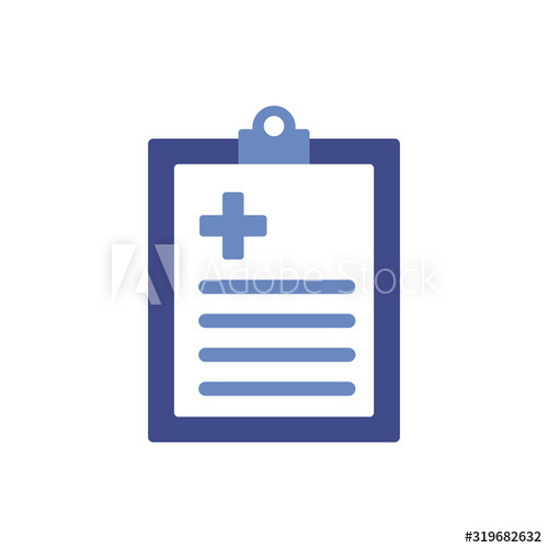 Free: medical check list with rx document flat style icon - nohat.cc
