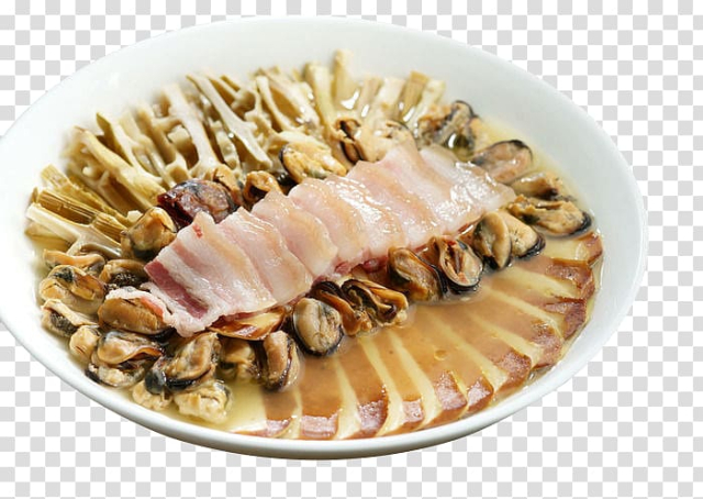 Free: Menma Seafood Mussel Vegetarian cuisine Bacon, Bacon bamboo ...