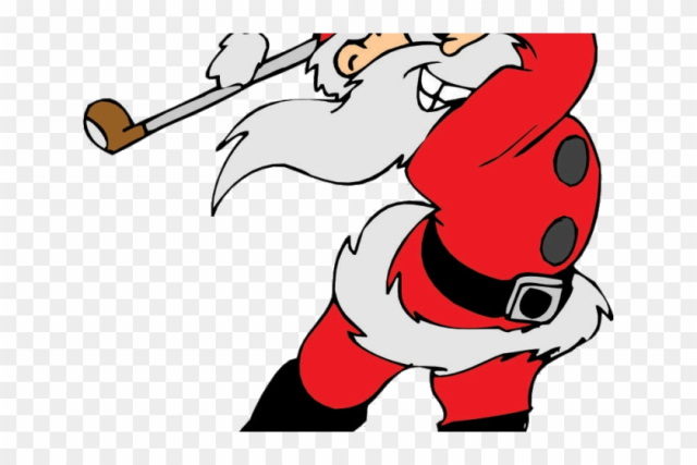 Free: Merry Christmas Clipart Golf - Clip Art Santa Golf - nohat.cc