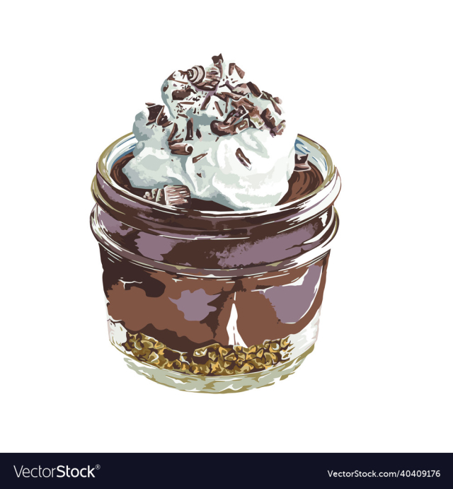 Free: milky vanilla chocolate pudding drawing art - nohat.cc