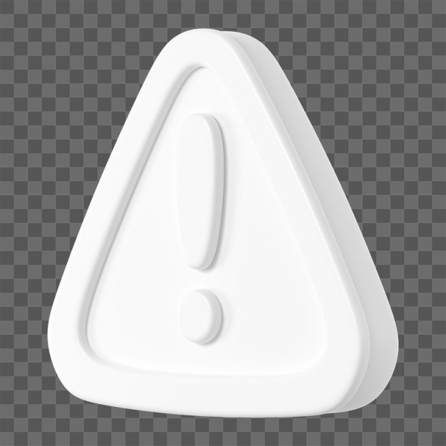 Free: Minimal warning sign png 3D | Free PNG - rawpixel - nohat.cc