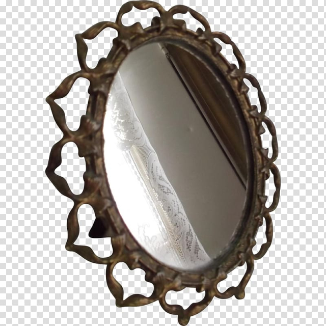 Free: Mirror Paper Vanity Frames Oval, vanity transparent background ...