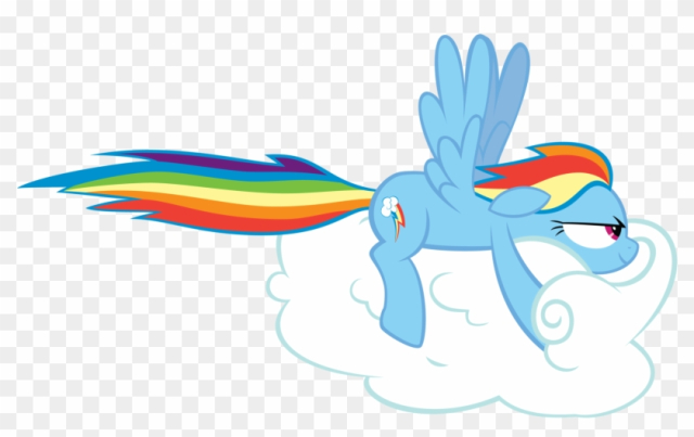 Free: Mlp Rainbow Dash Cloud Vector - Rainbow Dash On A Cloud - nohat.cc