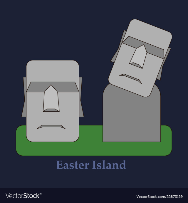 Free: Moai monolithic statues polynesia easter islands vector image ...