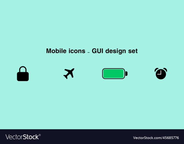 Free: mobile icons - gui design set - status bar icons - nohat.cc