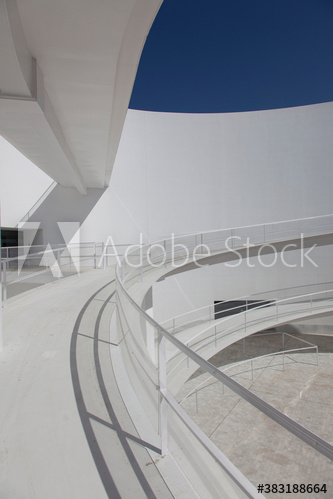 Free: Modern curving ramp in sunny courtyard - nohat.cc