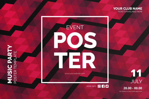 Free: Modern event poster with abstract background Free Vector - nohat.cc