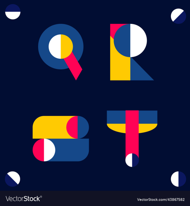 Free: modern geometric font set qrst - nohat.cc