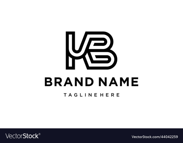 Free: modern letter monogram initial kb logo design - nohat.cc