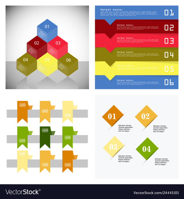 Free: Modern strips infographics 10 options banner for vector image ...