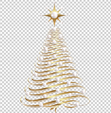 Free: Modern Transparent Christmas Gold Tree With White Lights - nohat.cc