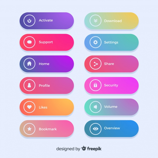 Free: Modern web buttons in gradient style - nohat.cc