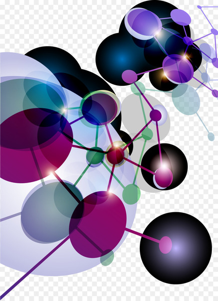 Free: Molecular geometry Molecule - Colorful vector molecule - nohat.cc