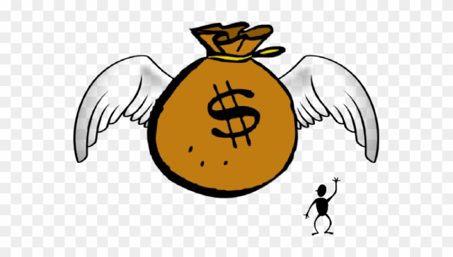 Free: Money Clipart Fly Away - Money Flying Away Cartoon - nohat.cc