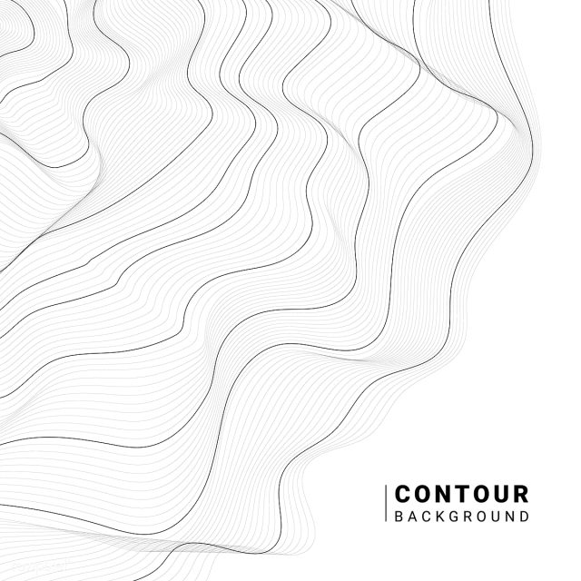 Free: Monochrome abstract contour lines collection | Free stock vector ...
