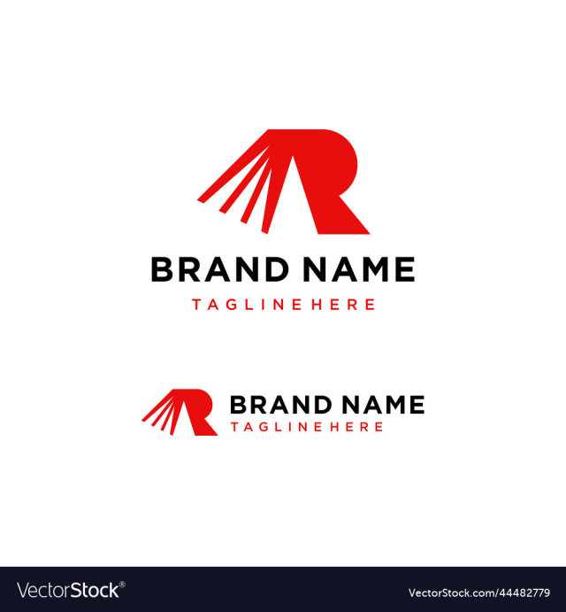 Free: monogram initial letter r logo design - nohat.cc