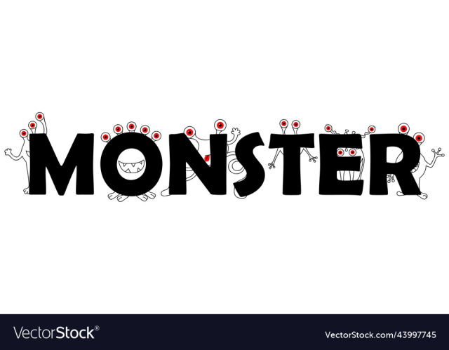 Free: monster print with text - nohat.cc
